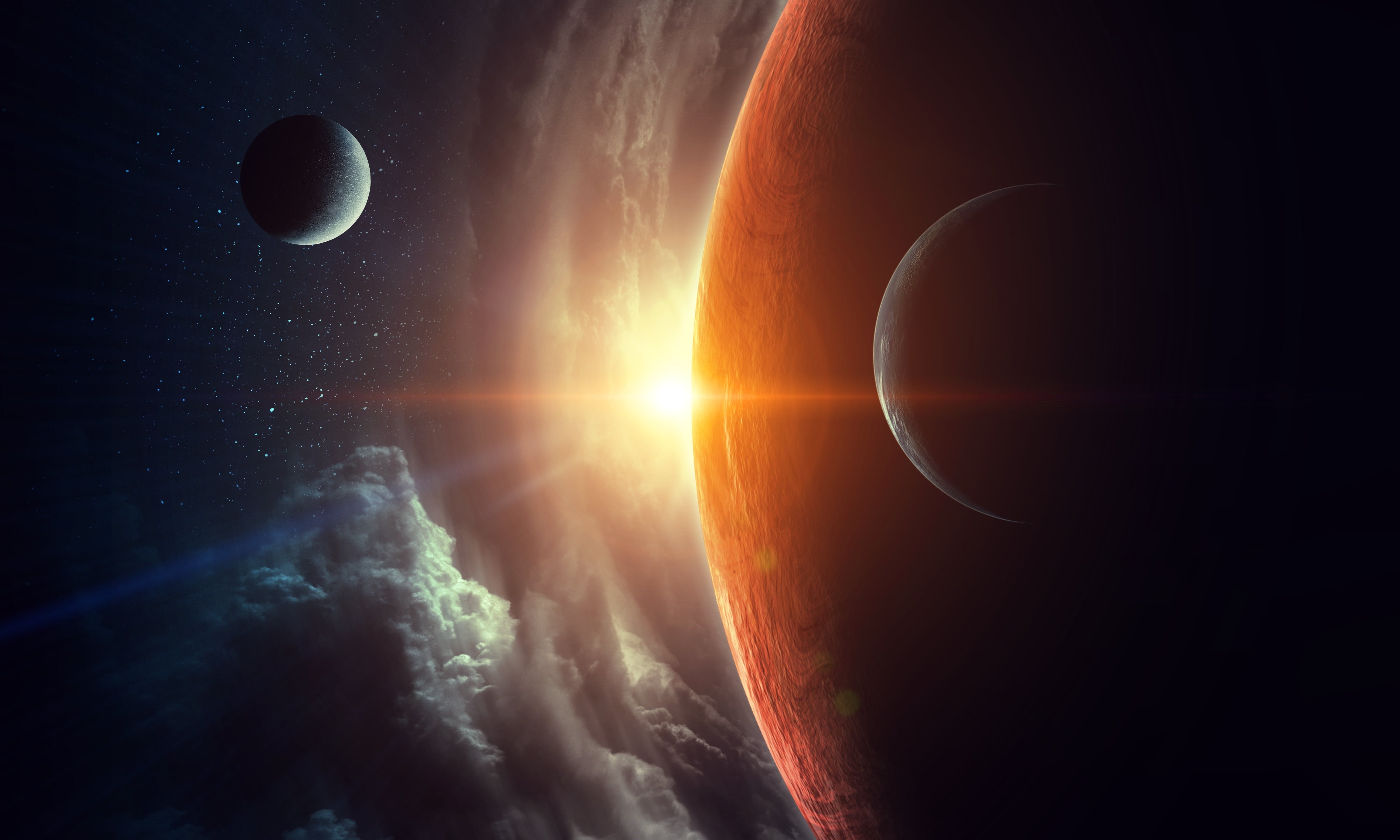 Star Map Night Blue - Starry Sky Poster